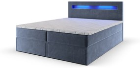 MSL Kontinentální čalouněná postel LINDOS (160 x 200 cm) Barva látky: MONOLITH 09