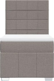 Box spring postel s matrací taupe 100 x 200 cm textil 3291583