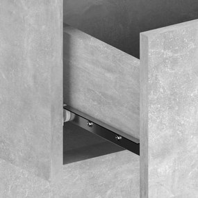 Čelo postele se skříňkami betonově šedé kompozitní dřevo 3115679