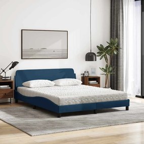 Postel s matrací Dover modrá 160 x 200 cm textil 3208430