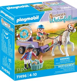 Set figurek a příslušenství playmobil 71496 kočár s poníkem
