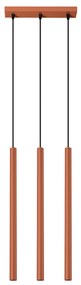 Závěsné svítidlo Pastelo, 3x oranžové kovové stínítko