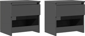 vidaXL Noční stolky 2 ks 40 x 30 x 39 cm kompozitní dřevo [803460] Barva: Černá