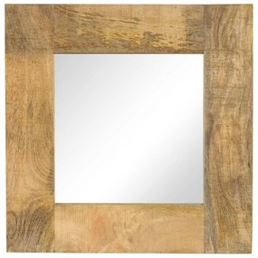 Zrcadlo z masivního mangovníkového dřeva 50 x 50 cm - Default Title