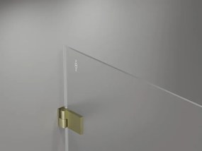 Mexen Lunar-B sprchové dveře otevírací pravé 70 cm, průhledné, kartáčované zlaté - 832-070-000-55-00-P
