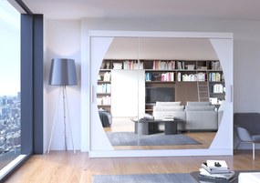 ADRK Furniture Skříň s posuvnými dveřmi a zrcadlem CAMBE 250 ADRK-SW-CAM-W-250