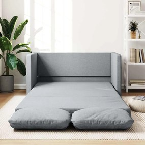 Podlahová rozkládací pohovka 2 v 1 šedá 112x174x55 cm textil 353964