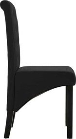 Jídelní židle 4 ks černé textil 276975
