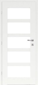 Classen Lukka Interiérové dveře M3 rámové, 70 L, 746 × 1985 mm, fólie, levé, bílé, prosklené
