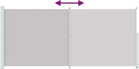 Zatahovací boční markýza 220 x 514 cm šedá 313431
