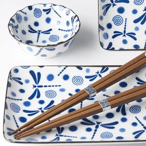 Sushi set Blue Dragonfly Design