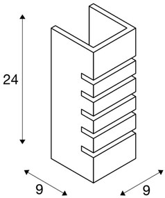 SLV 148010 Plastra 100 Slot, nástěnné sádrové svítidlo, 1x40W E14, výška 24cm