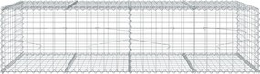 Gabionový koš s víkem 200 x 100 x 50 cm pozinkované železo 3295179