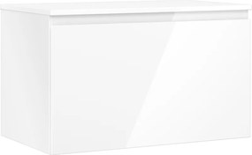 Mexen Orio, koupelnová skříňka 80 cm s horní částí, 1 zásuvka, bílá lesklá, 91A10-08047-1-BFC00