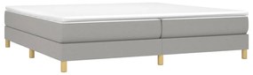 Box spring postel s matrací světle šedá 200 x 200 cm textil,  3144199