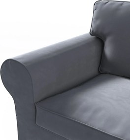 Potah na pohovku IKEA  Ektorp 3-místná, nerozkládací barva šedá látka lesklé, sametová