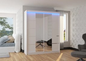 Posuvná skříň se zrcadlem a LED osvětlením TRAVES 180