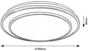 Rabalux 2130 - LED Stmívatelné stropní svítidlo LUPITA LED/40W/230V černá + DO