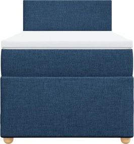 Box spring postel s matrací modrá 80x200 cm textil 3288806