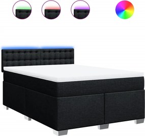 Box spring postel s matrací černá 160x200 cm textil 3288255
