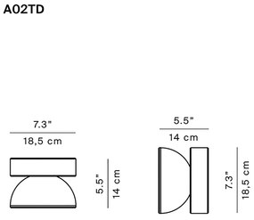 Luceplan Nui D LED venkovní nástěnné svítidlo z betonu DALI