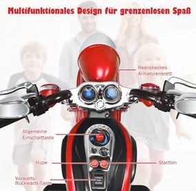 Costway Motocyklový elektrický motocykl ve stylu Chopper Dětský motocyklový