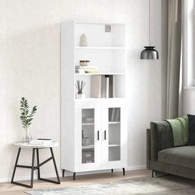 vidaXL Skříň highboard 69,5 x 34 x 180 cm kompozitní dřevo [3189340] Barva: Bílá