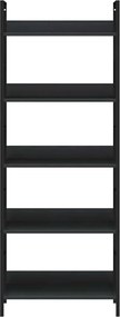 5patrová knihovna černá 60 x 27,6 x 158,5 cm kompozitní dřevo 288226