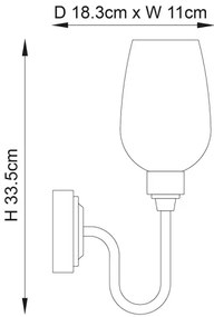 Endon 103316 - Nástěnné svítidlo STOURTON 1xE14/6W/230V lesklý chrom