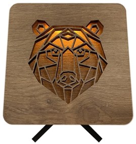 Li-Go "Hlava medvěda" lampa 19x19cm provedení povrchu: dub světlý
