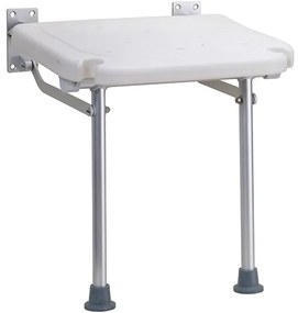 Bemeta Design HELP: Sklopné sprchové sedátko s nohou, hliník, plast bílý -