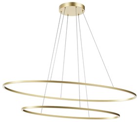 Redo Závěsné LED ovální svítidlo LEO, 2 kruhy, ø95cm/ø130cm Barva: Bronz