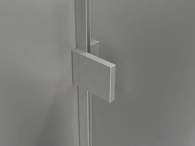 Mexen Lunar-B, výklopný sprchový kout levý 100 x 80 cm, 8mm čiré sklo, ocelový profil, 832-100-080-97-00-L
