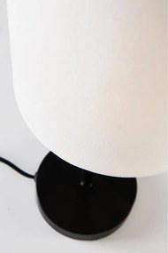 Bílá/černá látková stolní lampa (výška 45 cm) Seth – Jotex