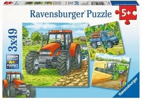 Ravensburger Stroje v zemědělství / 3x49 dílků / od 5 let
