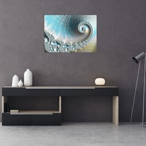 Skleněný obraz texturované spirály (70x50 cm)