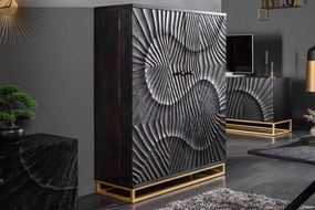 Designová barová skříňka Shayla 141cm černé mango