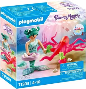 Set figurek a příslušenství playmobil 71503 mořská panna s měnící se barvou chobotnice