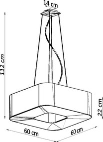Sollux Lighting Lustr URANO 60 černý
