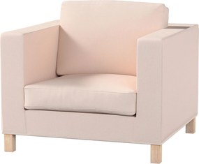 Potah na křesko IKEA Karlanda, krátký barva růžová látka pletený vzor
