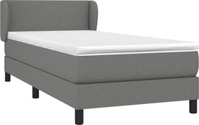 Box spring postel s matrací tmavě šedá 80 x 200 cm textil 3126038