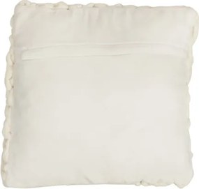 Pletený krémový polštář Tricot white - 40*40 cm