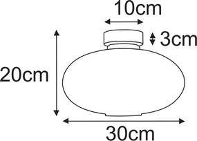 Stropní svítidlo do obýváku Kaja PESO K-5671 bílé sklo 1xE27