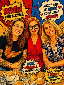 Hravý Pop-Art – Stylizovaný komiksový portrét na plátně z vaší fotky