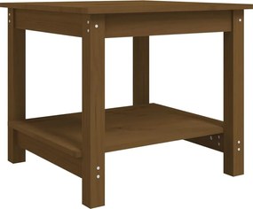 vidaXL Konferenční stolek 50 x 50 x 45 cm masivní borové dřevo [822278] Barva: Bílá