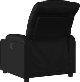 Masážní polohovací křeslo černé, umělá kůže 3206903