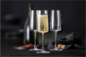 Křišťálové skleničky v sadě 4 ks na sekt 300 ml Zero – Lyngby Glas