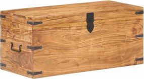 Truhla 90 x 40 x 40 cm masivní akáciové dřevo 289641