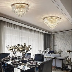 Toolight - Křišťálová stropní svítilna 7xE14 40W Glamour APP780-7C, chromová, OSW-05032