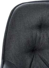 Sada 2 barových židlí Gibson látka – tmavě šedá